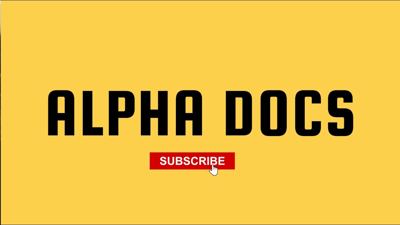 Welcome to ALPHA DOCS - YouTube