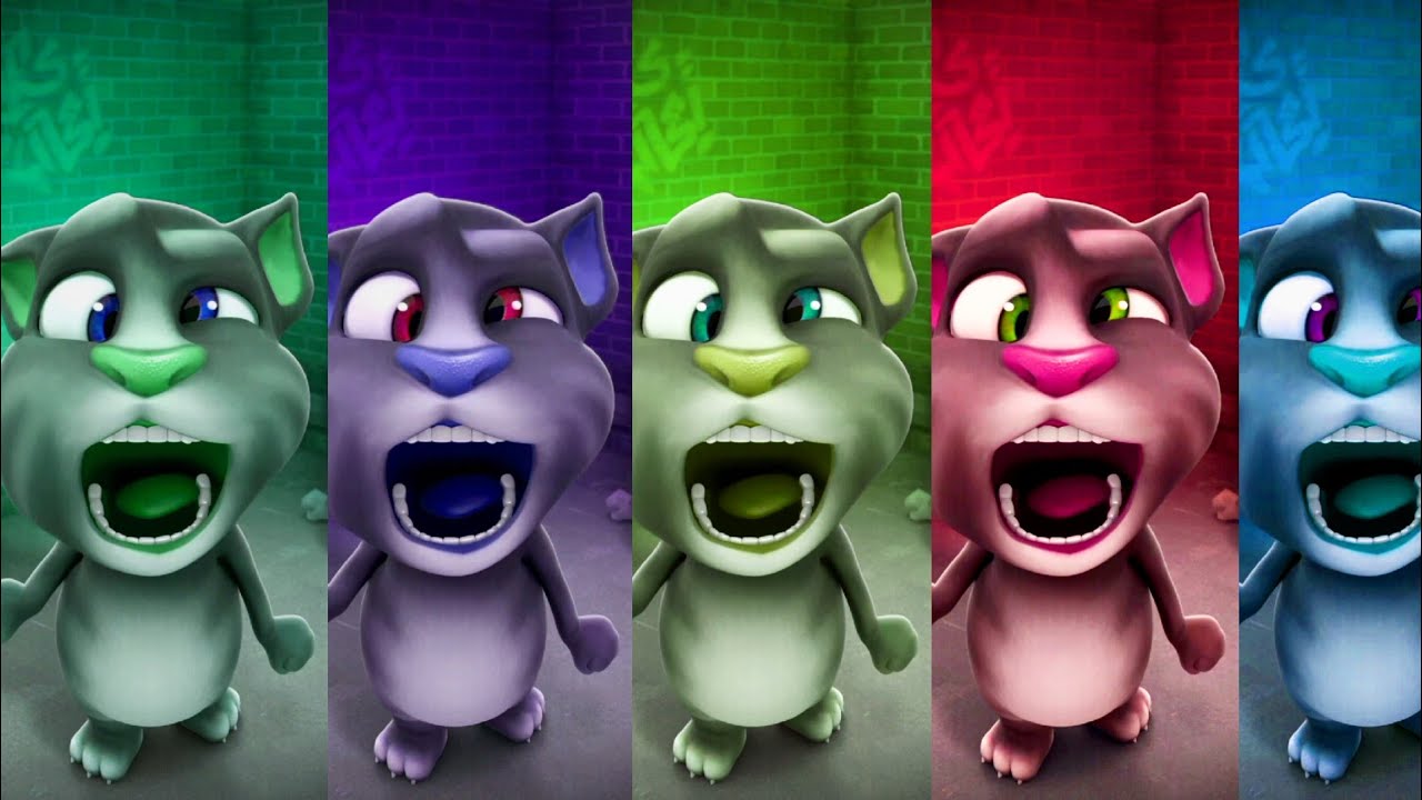 MY Talking Tom FUNNY Movement Compition Colours Reaction Gameplay Video ...