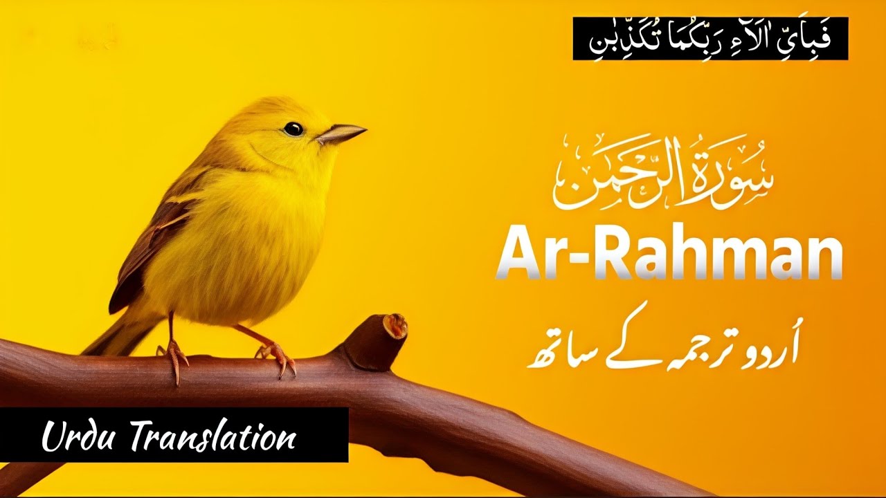Surah Rahman with Urdu Translation | Full Surah Rahman Tilawat ...