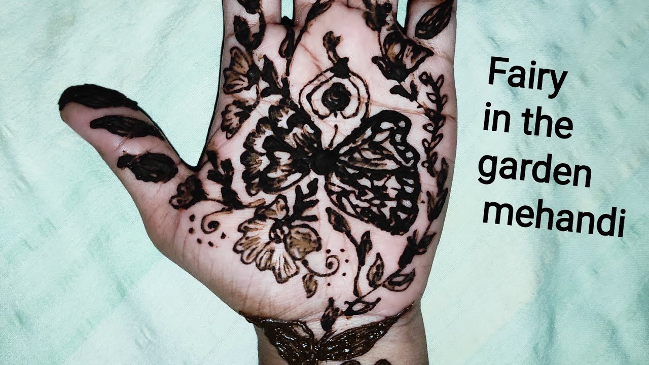 simple and easy Mehndi Art /How to draw fairy in the garden / mehandi ...