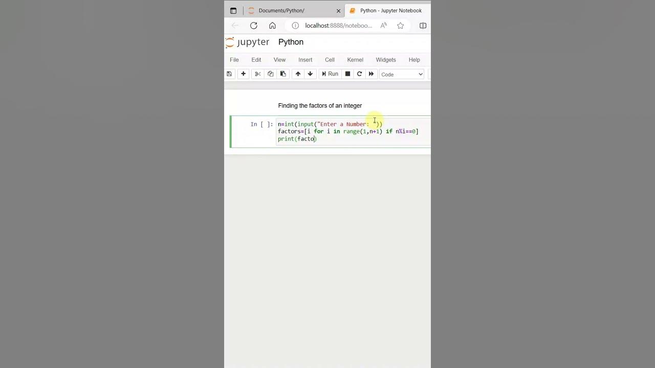 Finding the factors of a number using Python | #shorrts - YouTube