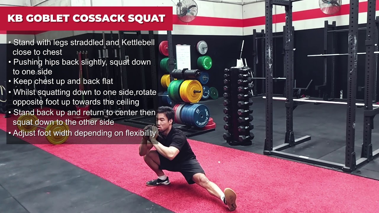 KB Goblet Cossack Squat - YouTube