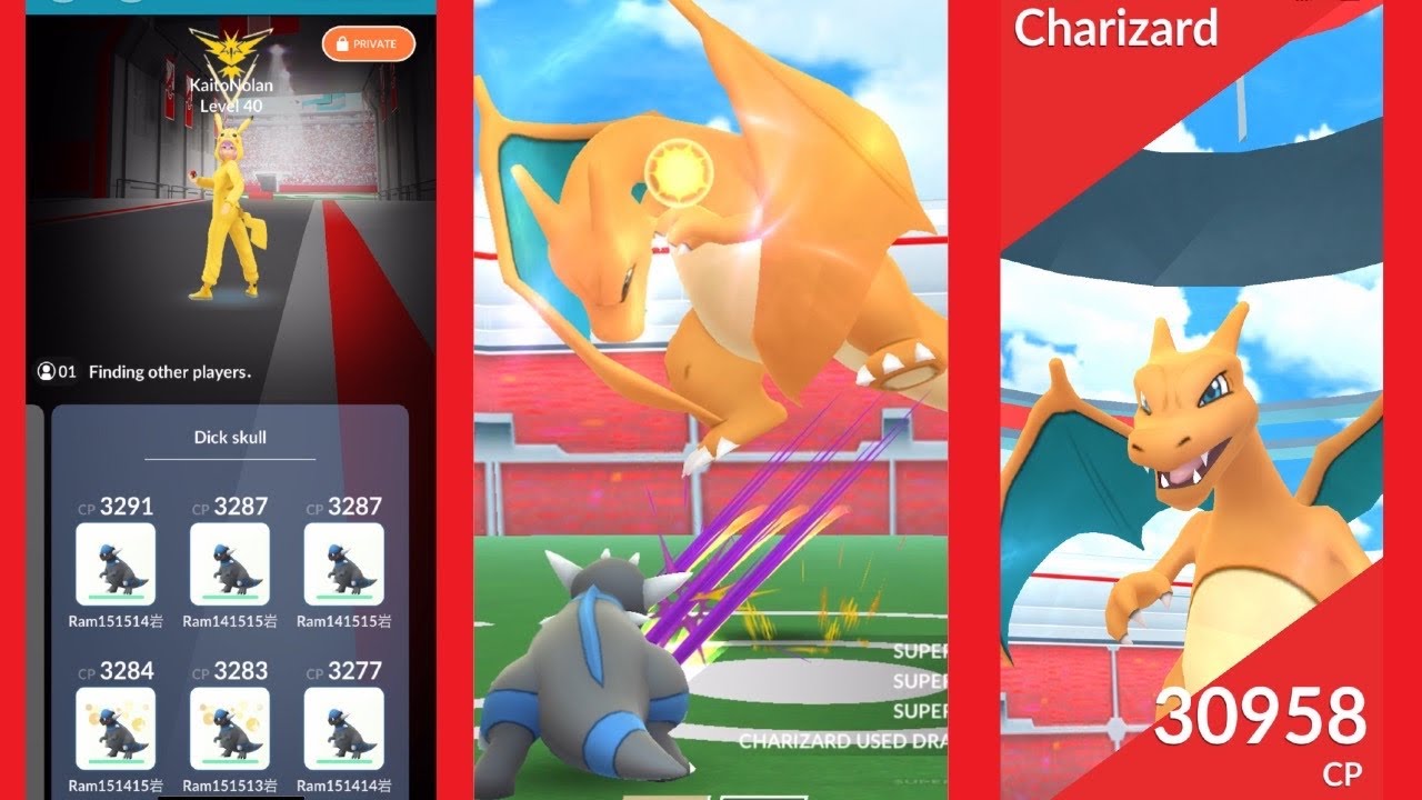 Dragon Claw Charizard solo in partly cloudy - YouTube