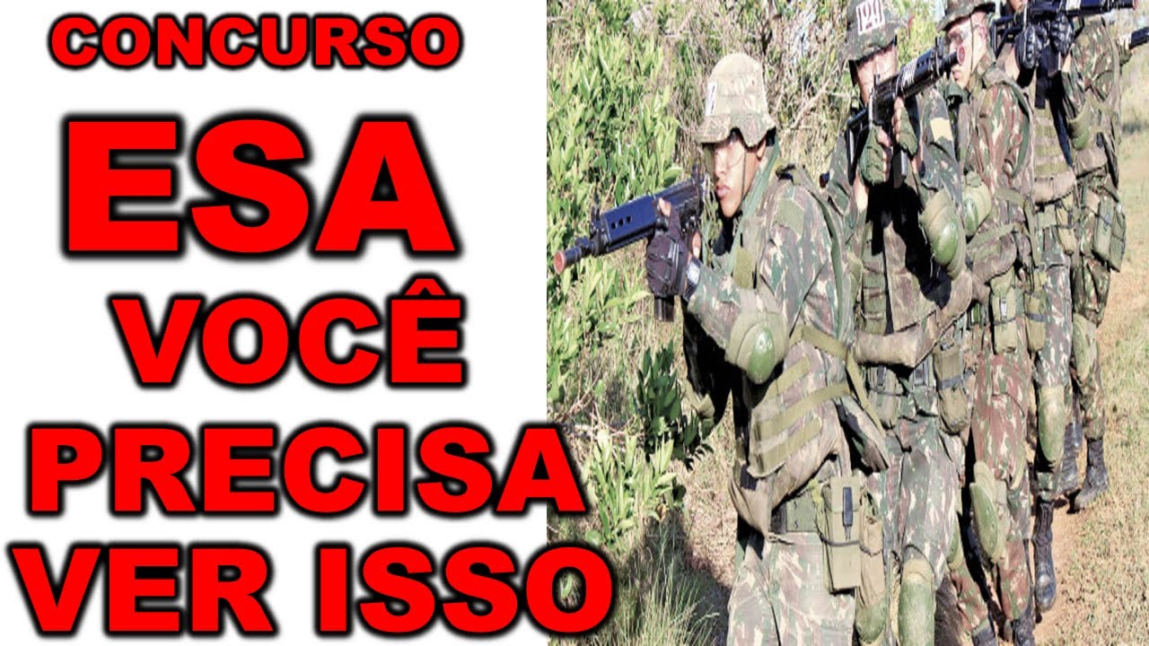 Concurso ESA EDITAL 2020 com 1100 VAGAS Ambos os sexos Como entrar ...
