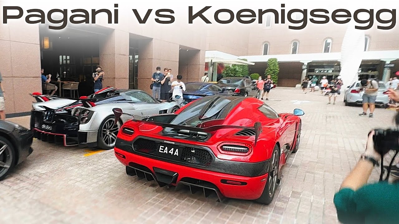 WHEN BALLERS MEET! Pagani Huayra Roadster BC & Koenigsegg Agera RS DRAW ...