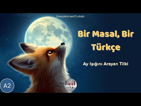 A2 Turkish Story | The Fox Looking for Moonlight 🌙🦊 | Learn Turkish with Stories