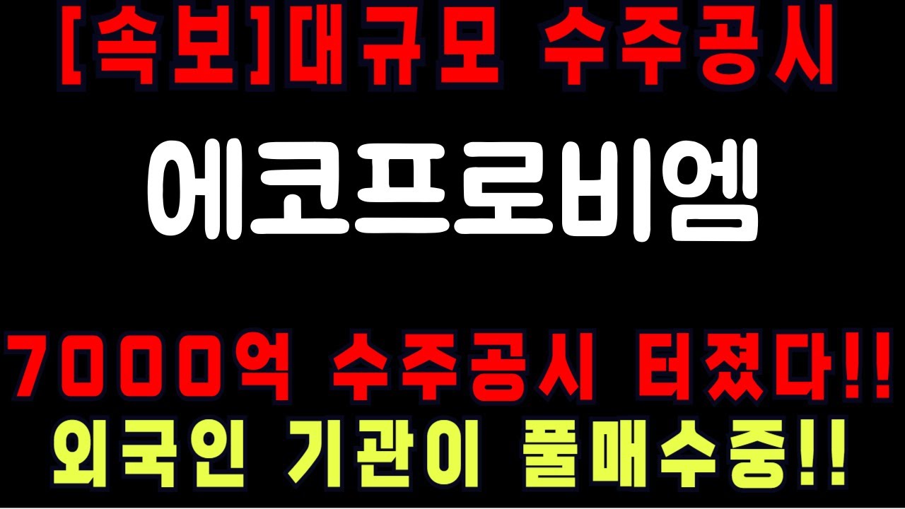 대박 에코프로비엠 긴급 속보 대규모 수주공시에코프로비엠 에코프로비엠주가전망 에코프로비엠전망 에코프로비엠실적 에코프로
