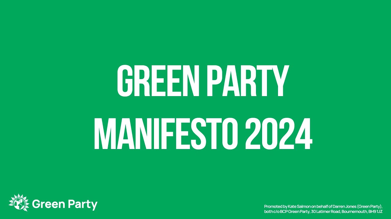The Green Party Manifesto 2024 - YouTube