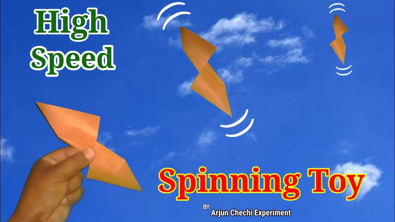 how to make spinning toy, easy spinning helicopter toy, origami paper ...