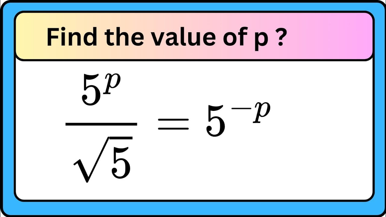 Do you know how to find out the value of P?| GCSE |IGCSE |EDEXCEL - YouTube