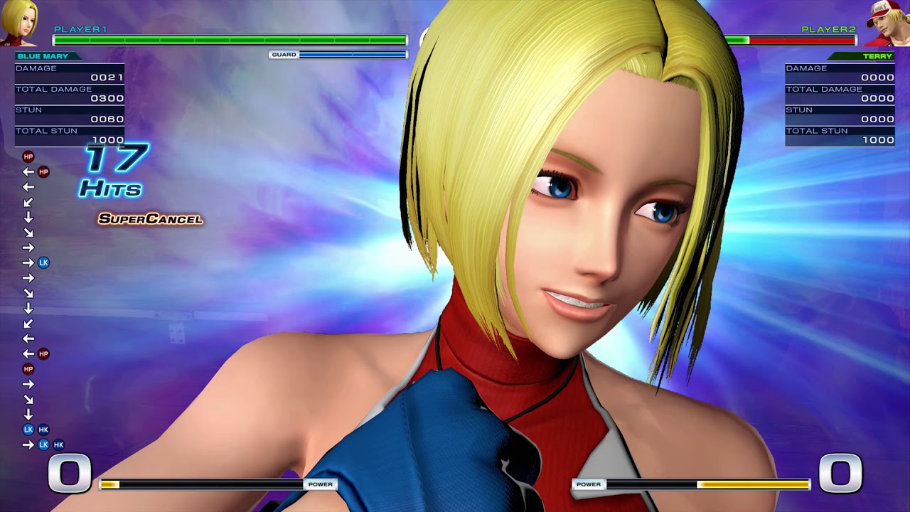 The King of Fighters XIV Blue Mary Practical Max Mode Combos - YouTube