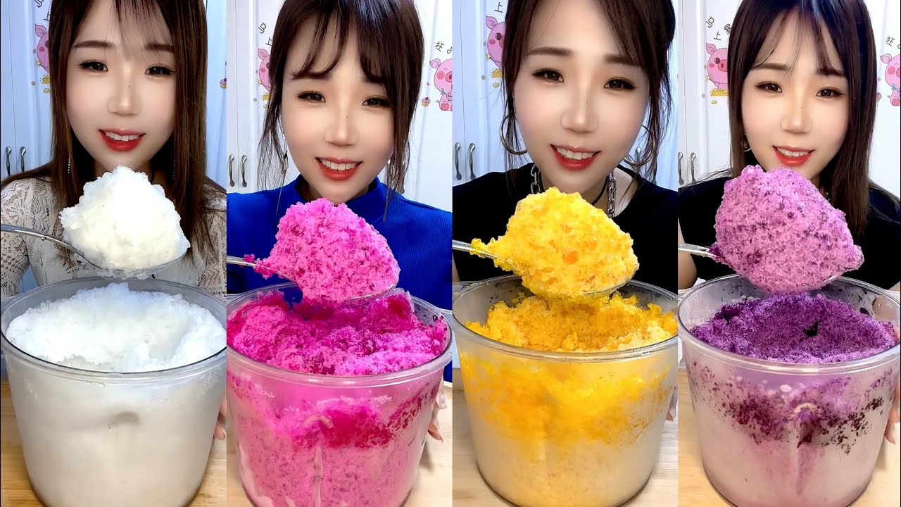 SOLO YY | SHAVED ICE / SOFT ICE / WHITE ICE. ICE EATING - YouTube