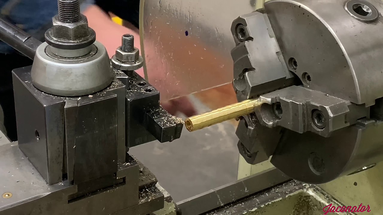 Machining a metal pen - YouTube