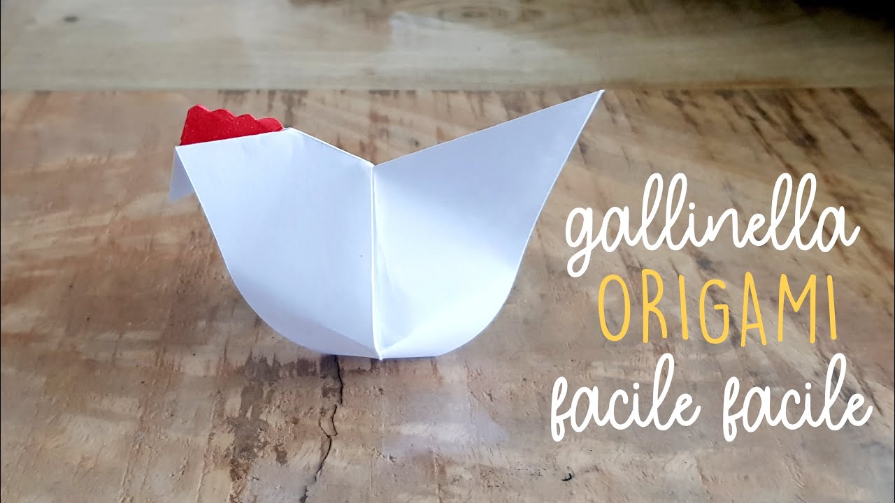 Gallina gallinella origami facile - YouTube