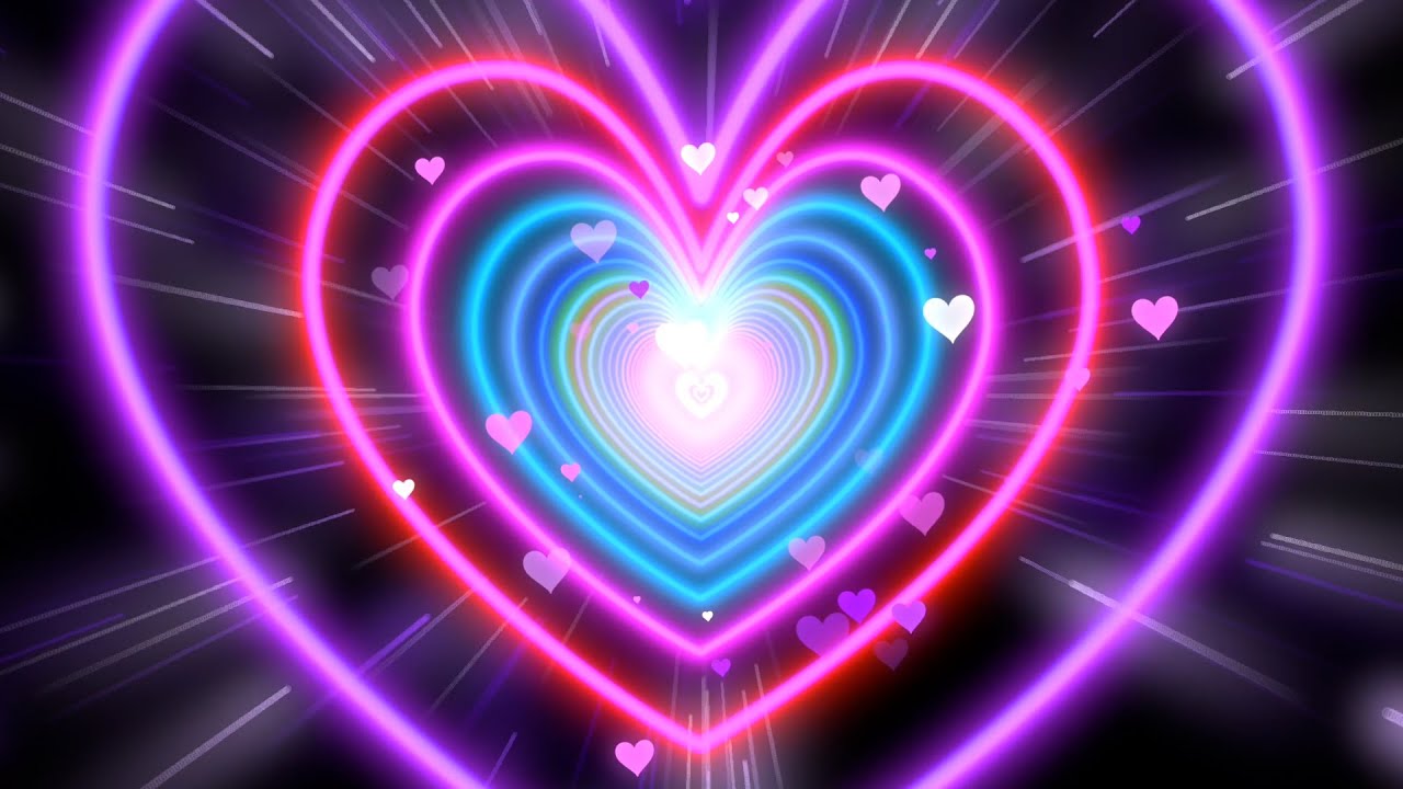 Light Rainbow Heart Background 🌈 Romantic Radiance - Heart Screen ...