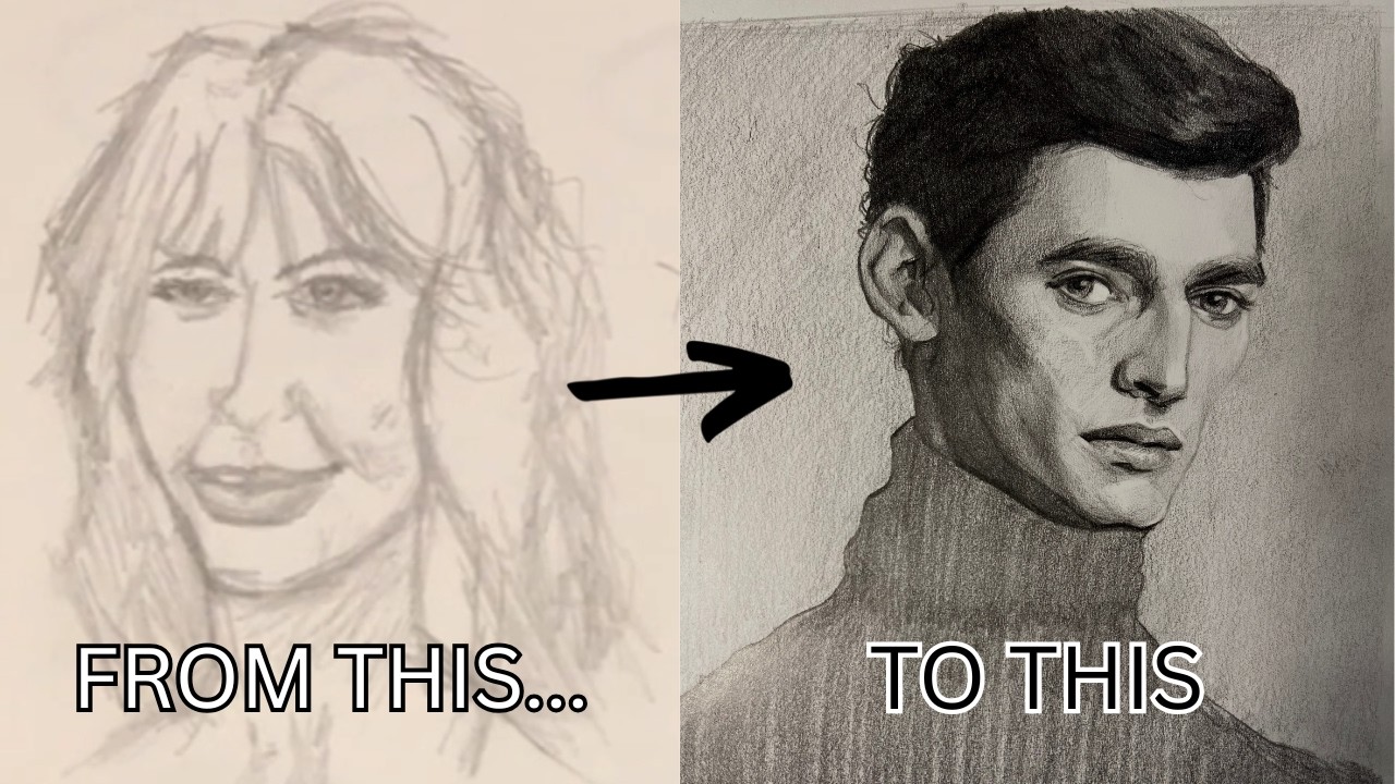 how I practice drawing portraits - YouTube