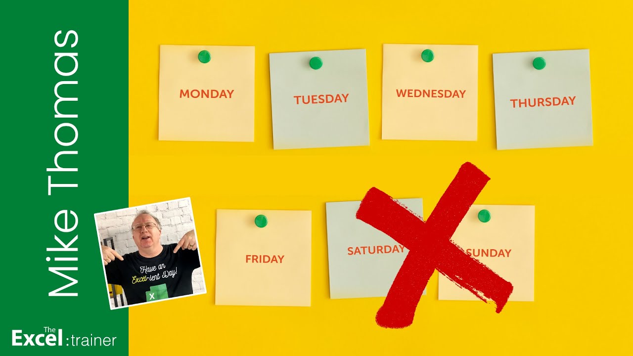Excel: WORKDAY Function - Skip Weekends in Your Date Calculations - YouTube