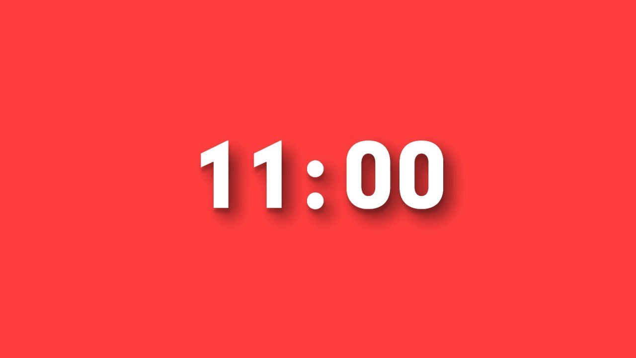 Red Countdown Timer - 11 Minutes - YouTube