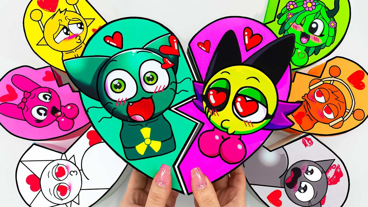 DIY Paper Craft Tox Acid SPRUNKI PYRAMIXED COUPLE Love BLIND BOX ...