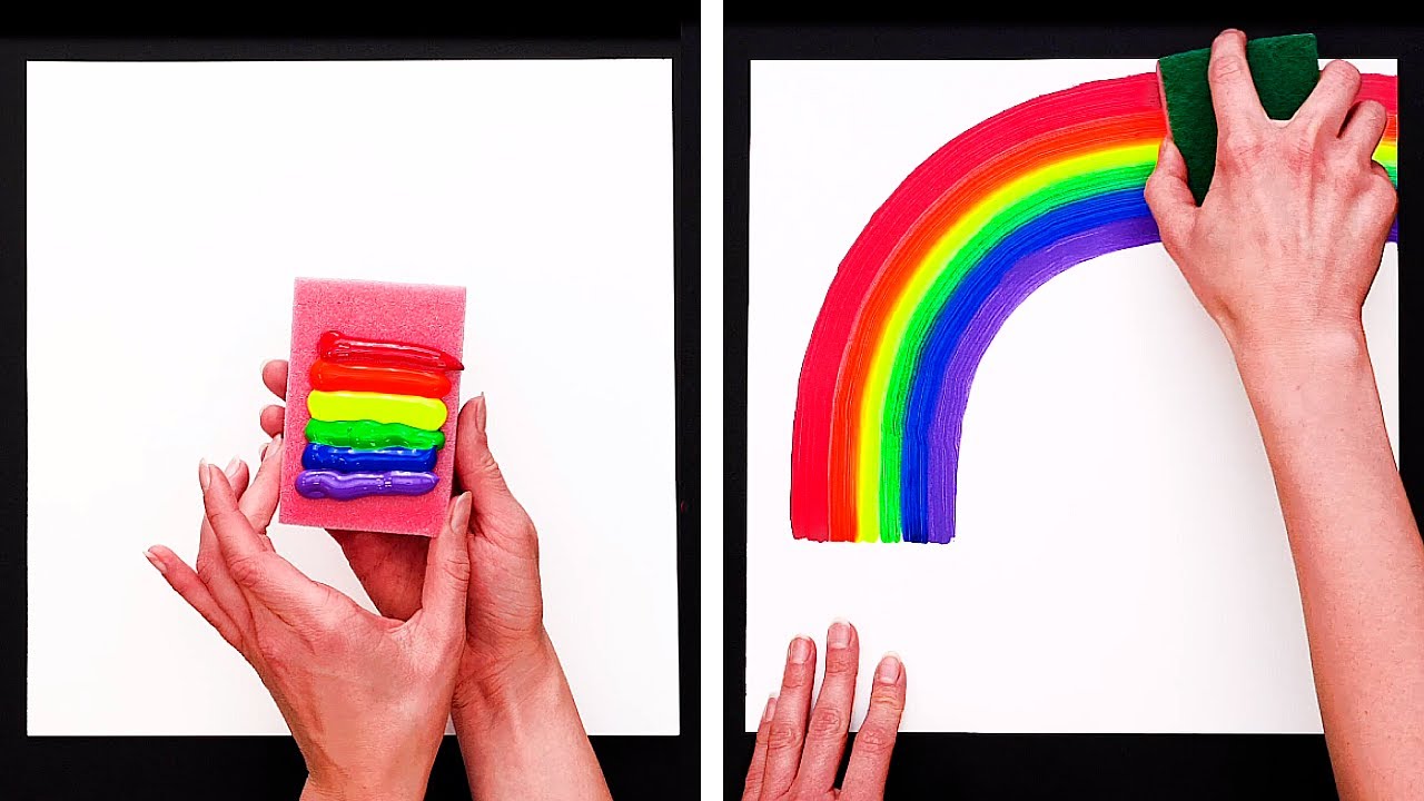 20+ COOL ART IDEAS AND PAINTING TECHNIQUES - YouTube