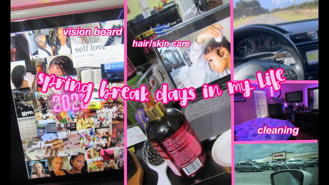 spring break days in my life 2023 | vision board, dates, gym, the park ...