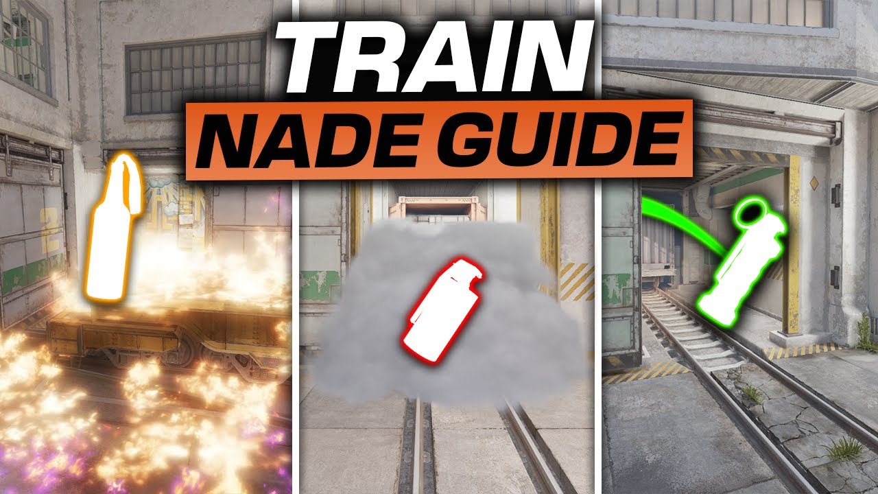 CS2 Train Nades You NEED to KNOW | Essential Smokes, Molotovs, Flashes Guide - YouTube