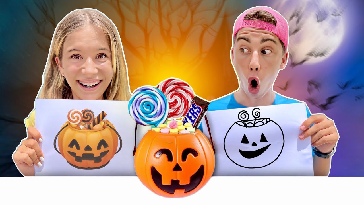 El que DIBUJE mejor Dulce de Halloween SE LO LLEVA / Reto de Comida ...