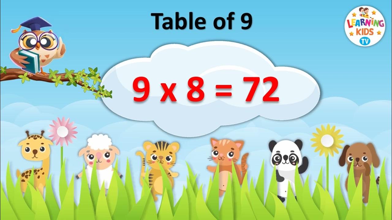 Table of 9 | Multiplication Tables for Kids | 9 ka Pahada | Maths ...