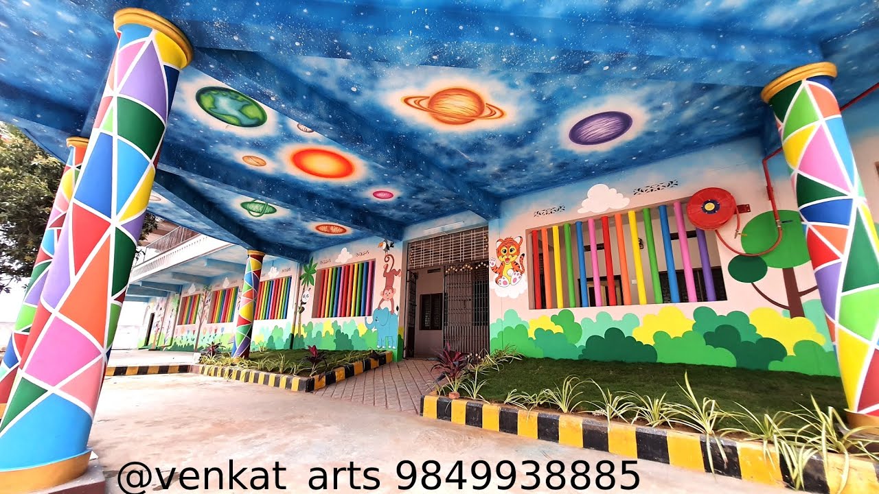 Pre Primary, Play School Classroom Wall Art Painting Ideas 9849938885 # ...