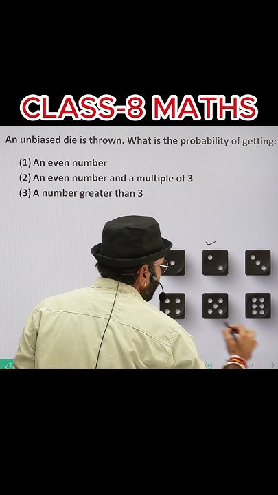 Probability of throwing a dice class 8 maths #8th - YouTube