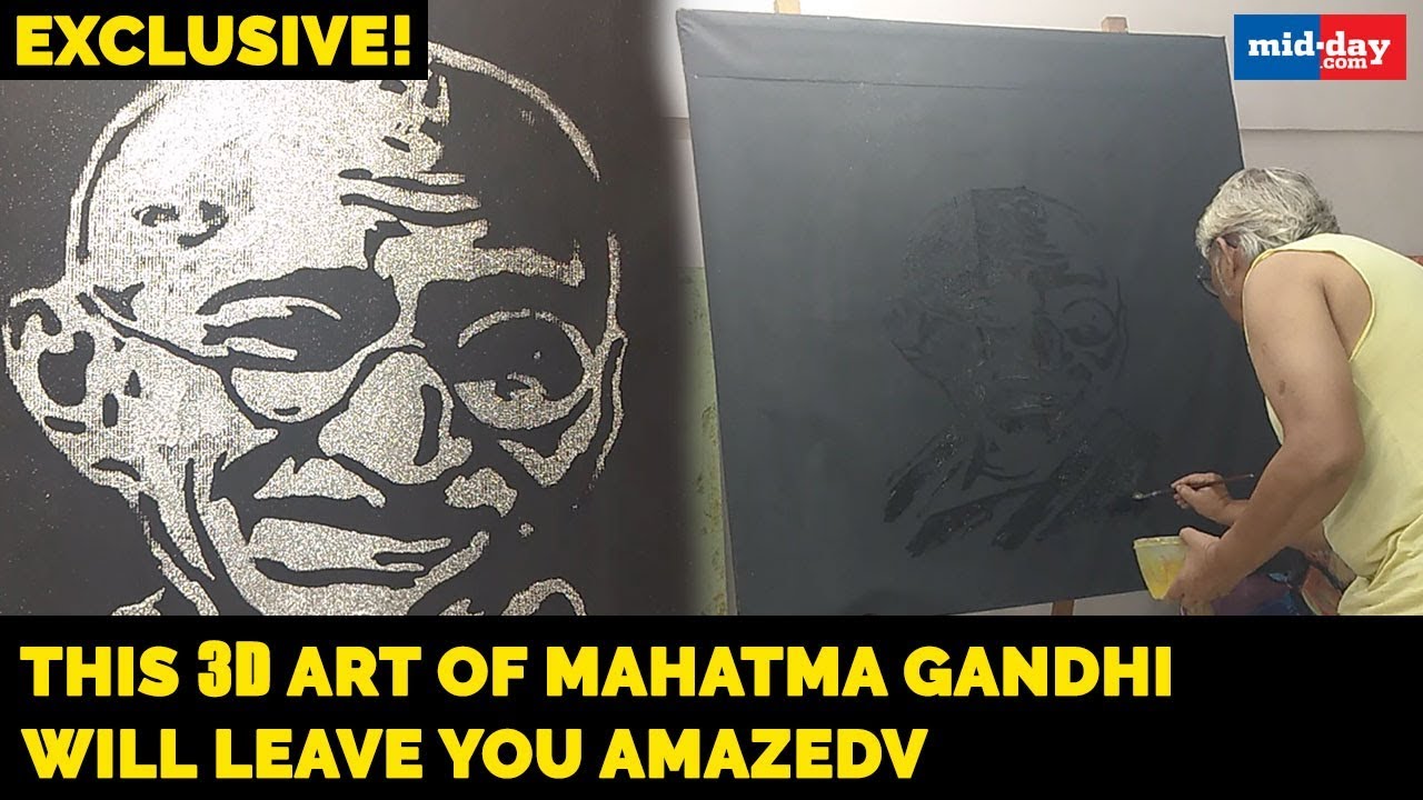 Exclusive! This 3D art of Mahatma Gandhi by Akbar Momin will leave you ...
