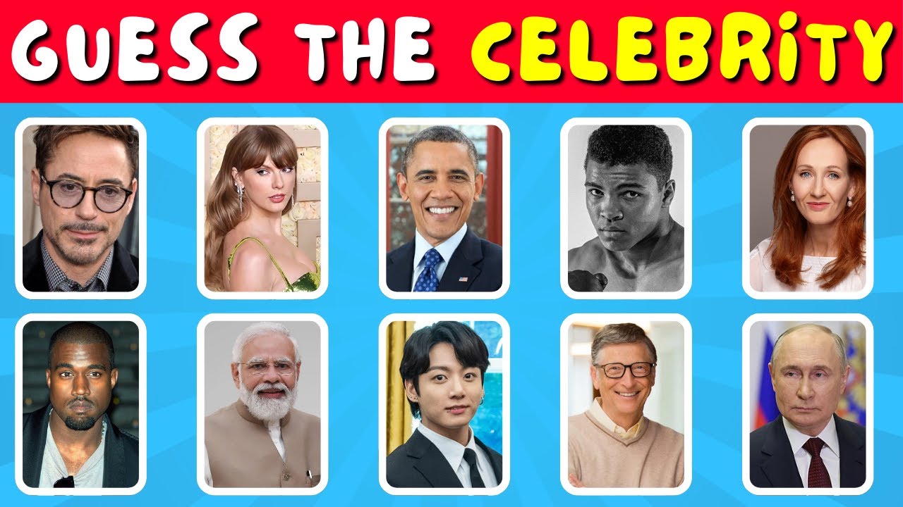 Guess the Celebrity by Image Quiz | Fun and Challenging Pop Culture ...