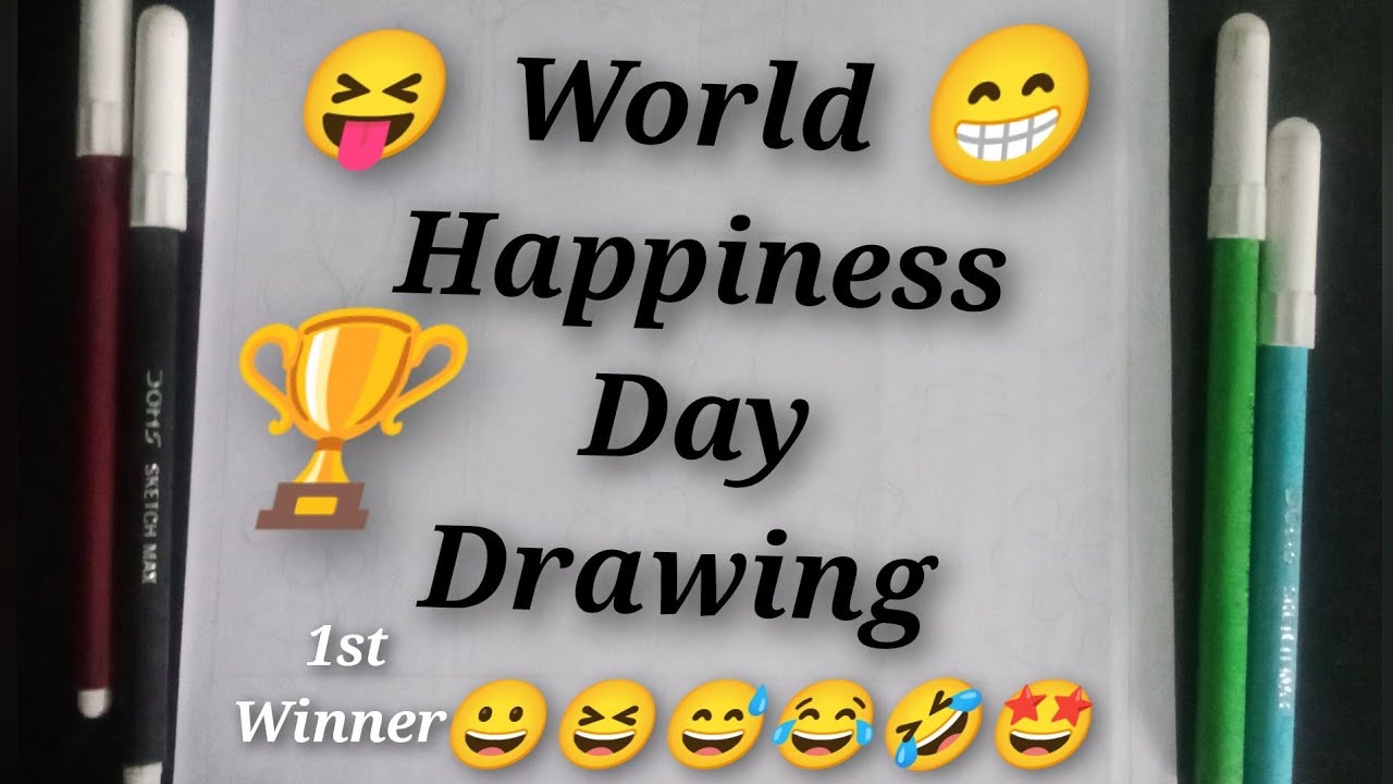 World Happiness Day Drawing | International Day of happiness Drawing ...