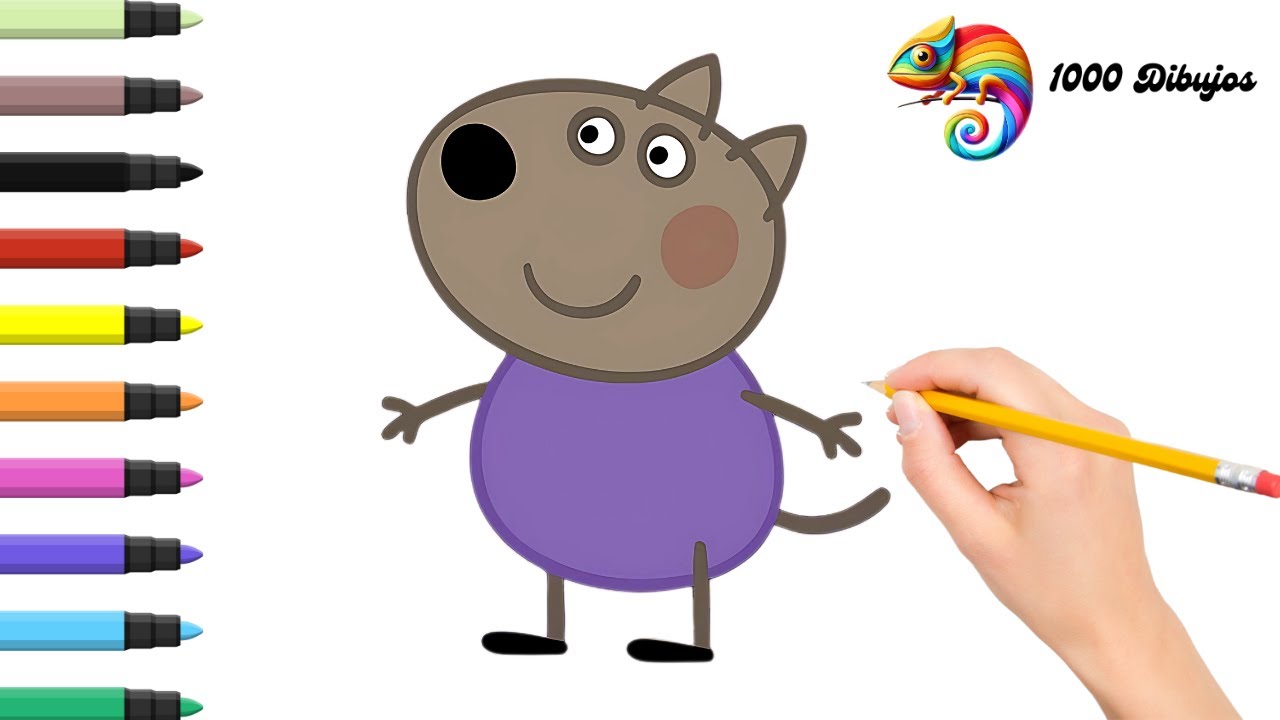 Como dibujar a DANNY DOG de Peppa Pig - YouTube