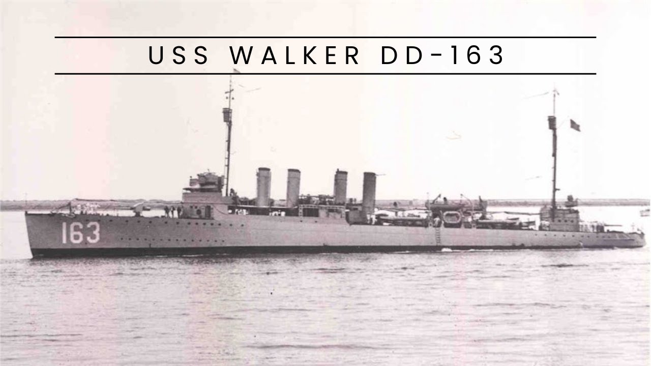 USS Walker (DD-163): From Presidential Escort to Fictional Fame - YouTube