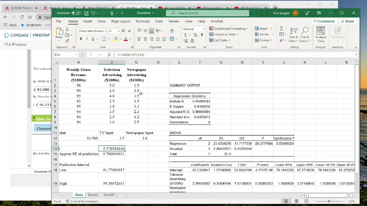 Multiple Regression Prediction Interval In Excel YouTube Multiple Regression Prediction Interval In Excel YouTube