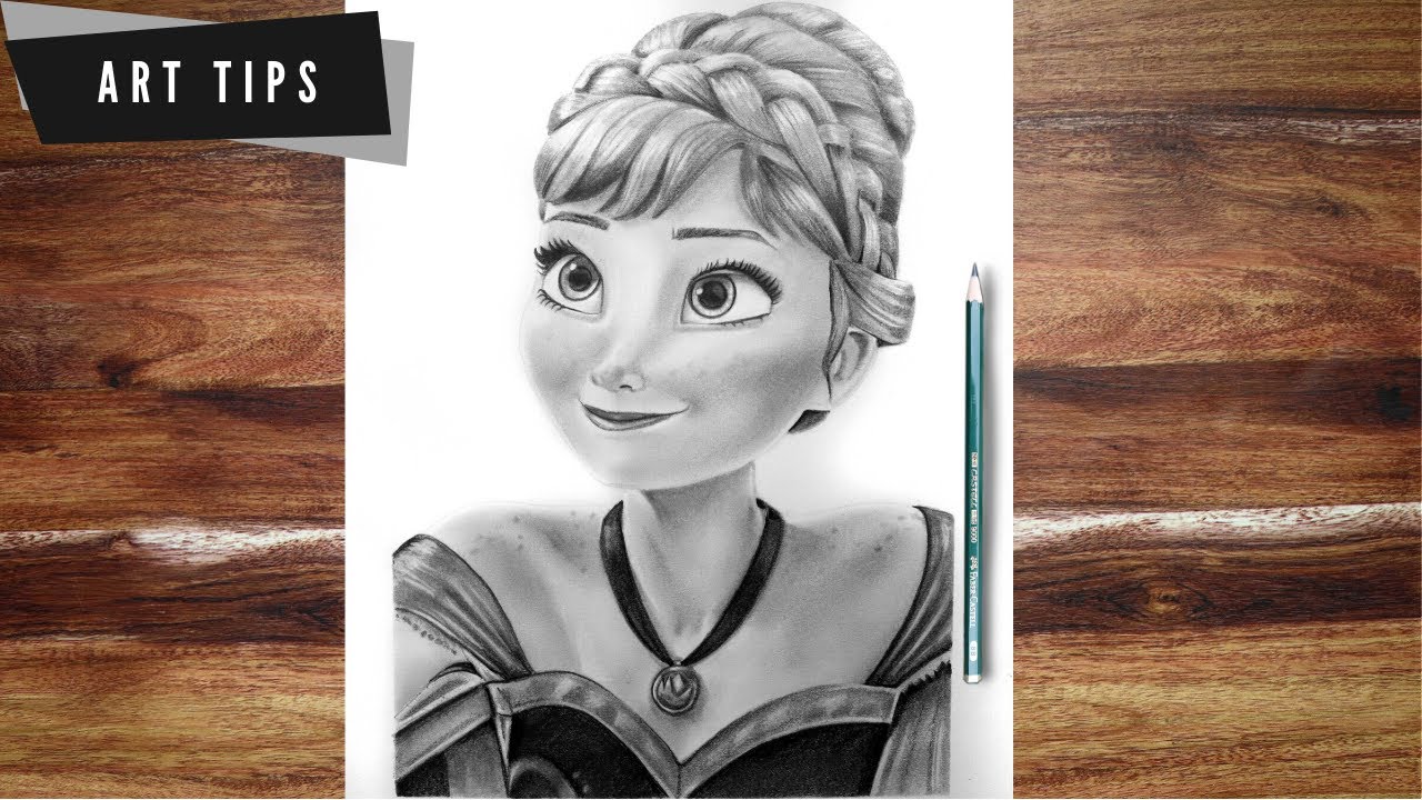 Anna Pencil Drawing | Frozen 2 - YouTube