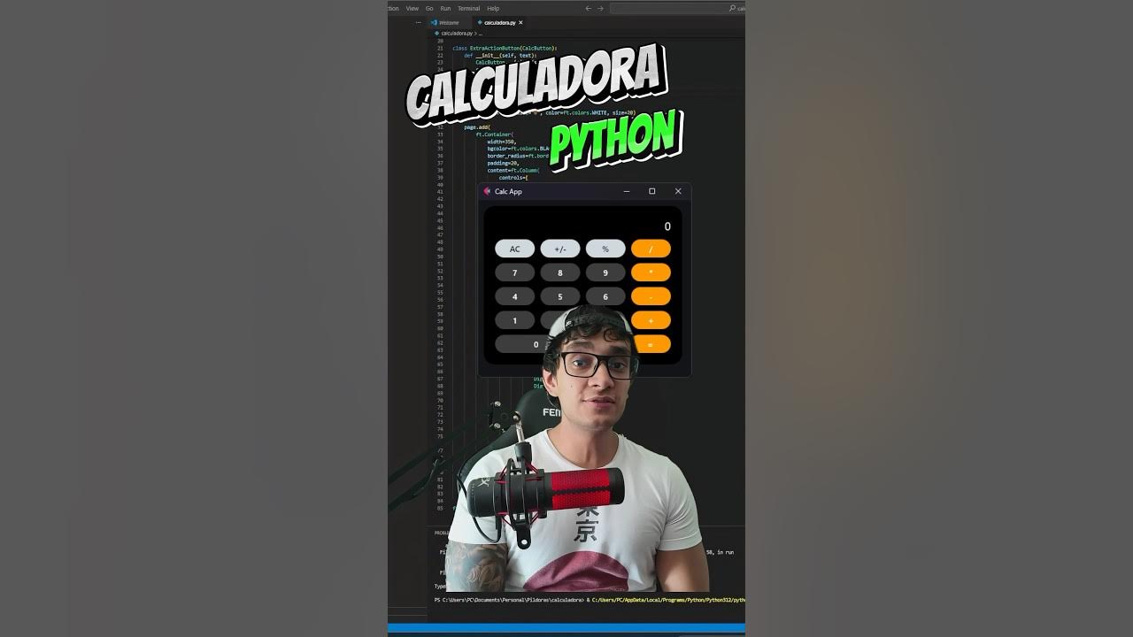 Crea una calculadora en python con flet.#python #programacion #calculadora - YouTube