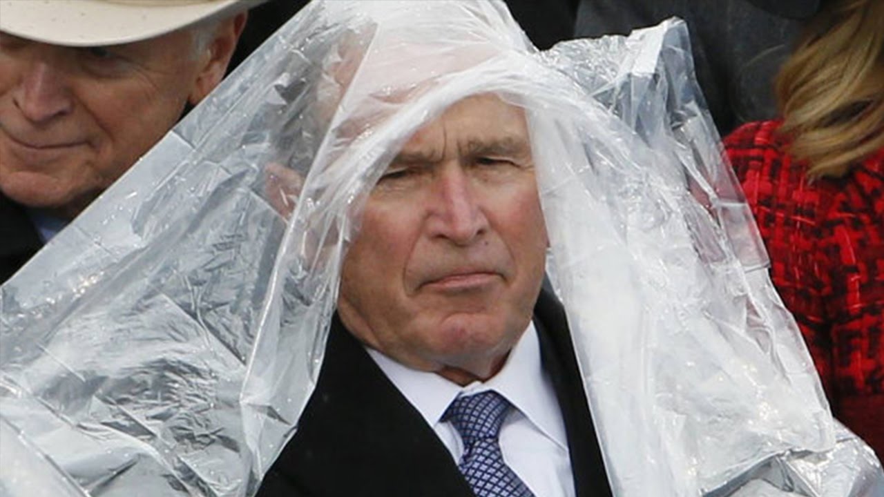 George W. Bush Was Really Struggling At Trump's Inauguration - YouTube