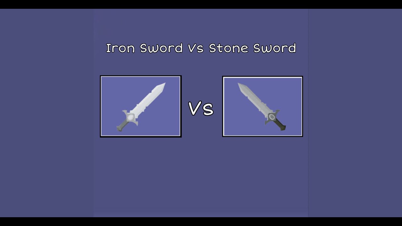 Basically No Difference With Iron Sword And Stone Sword - Roblox ...
