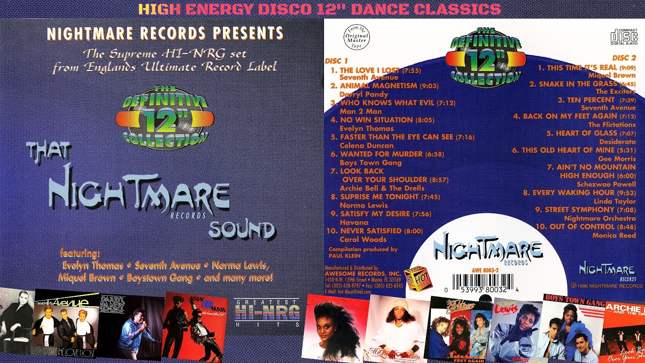 NIGHTMARE RECORDS 👻 DEFINITIVE 12'' 'SOUND COLLECTION Hi-NRG Disco ...