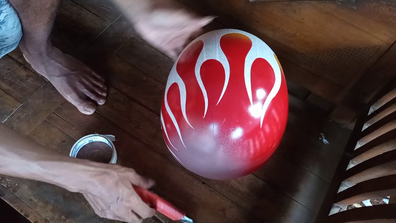 Cara membuat helm motif api mudah - YouTube