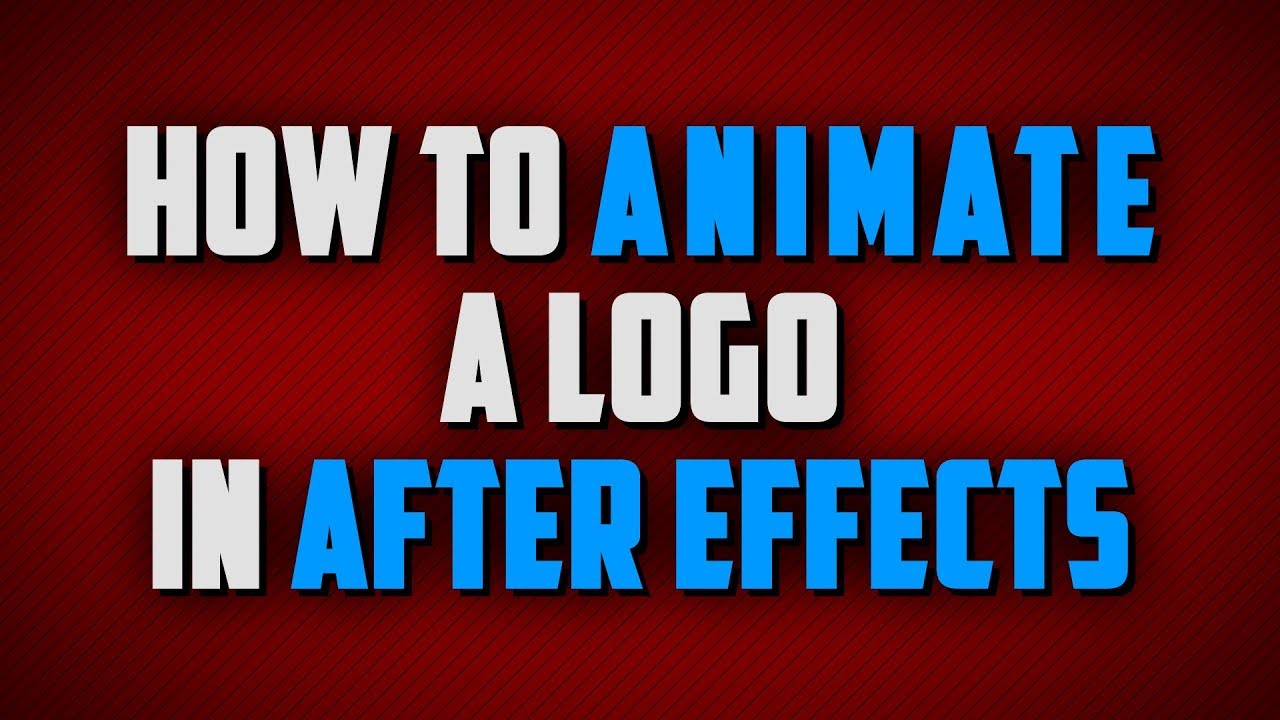 How To Animate A Logo In After Effects Tutorial - YouTube