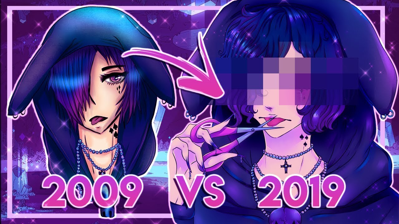💜 2009 VS 2019 Art Challenge 💜 ( ChitChat and SpeedPaint ) - YouTube