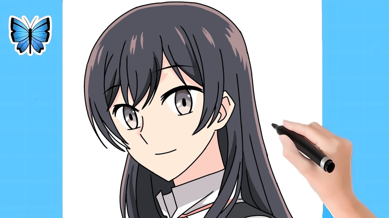 How to Draw Touko Nanami || bloom into you || How to draw anime step by ...