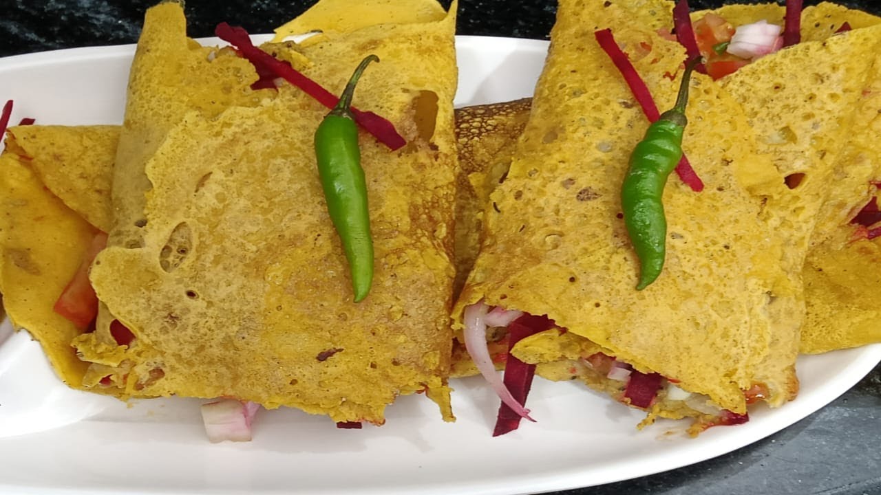 Quick And Crispy Besan Dosa Recipe | Besan Dosa With Veg | Instant ...