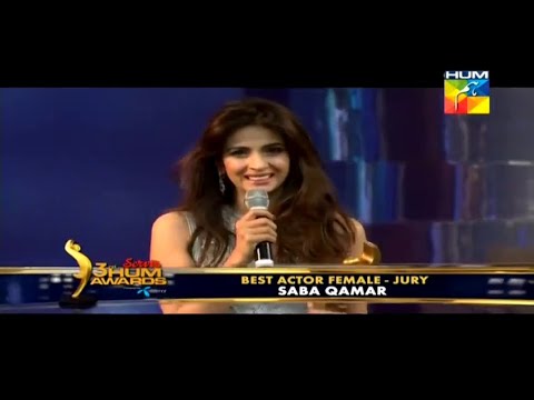 Saba Qamar Best Female Actress Award at 3rd Hum Awards