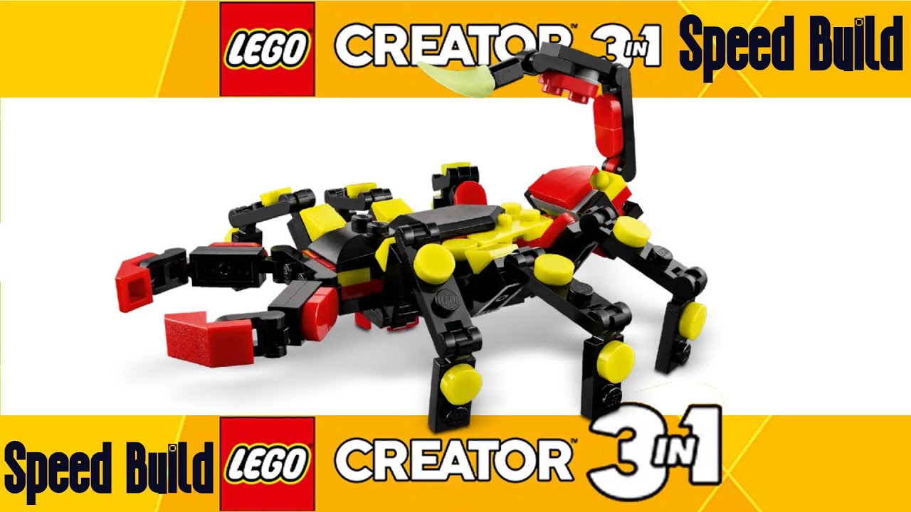 Lego Creator SPEED BUILD scorpion 3in1 Wild Animals: Surprising Spider ...