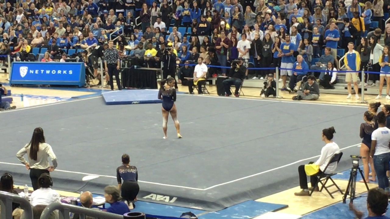 Angi Cipra UCLA Floor Exercise 2017 vs Cal 9 875 - YouTube