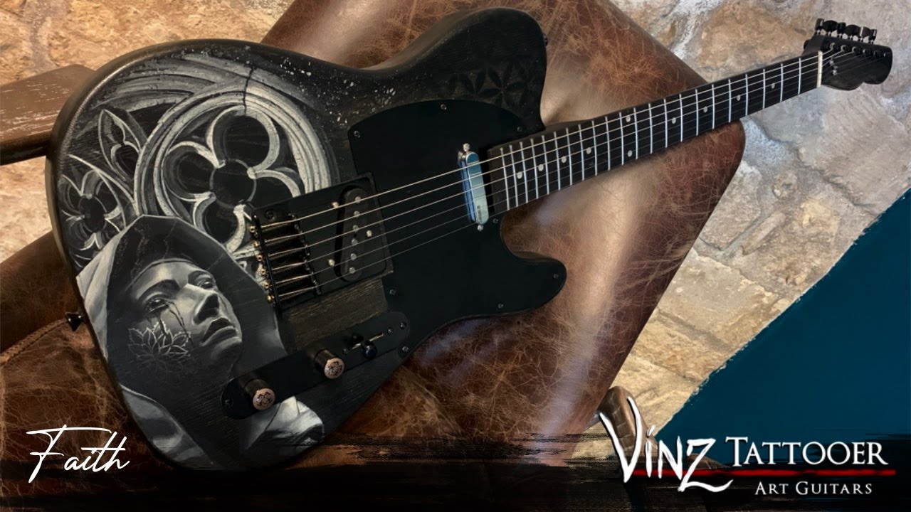 "Faith" Guitar full build (harley benton kit) - YouTube